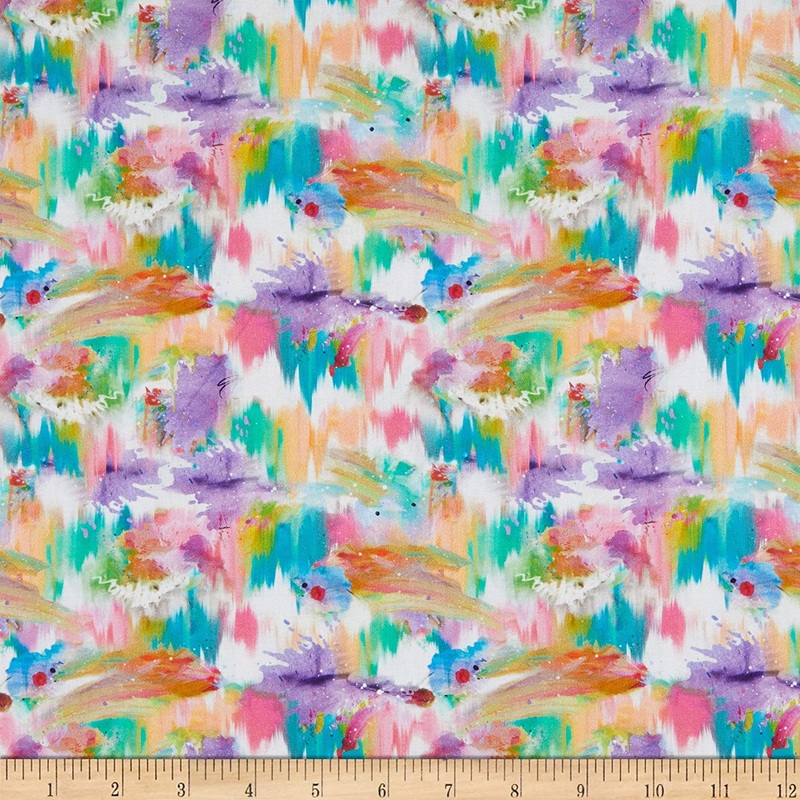 Good Kitty Cat Painters Palette Connie Haley 3 Wishes Cotton Fabric 1 ...