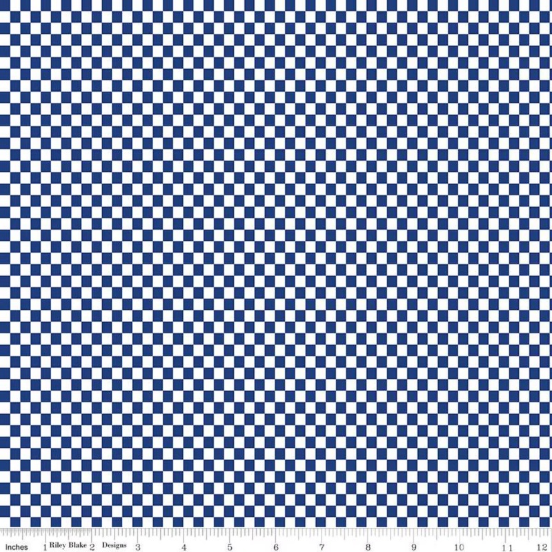 Hot Wheels Made to Race Checker Navy Blue Riley Blake Designs Cotton ...