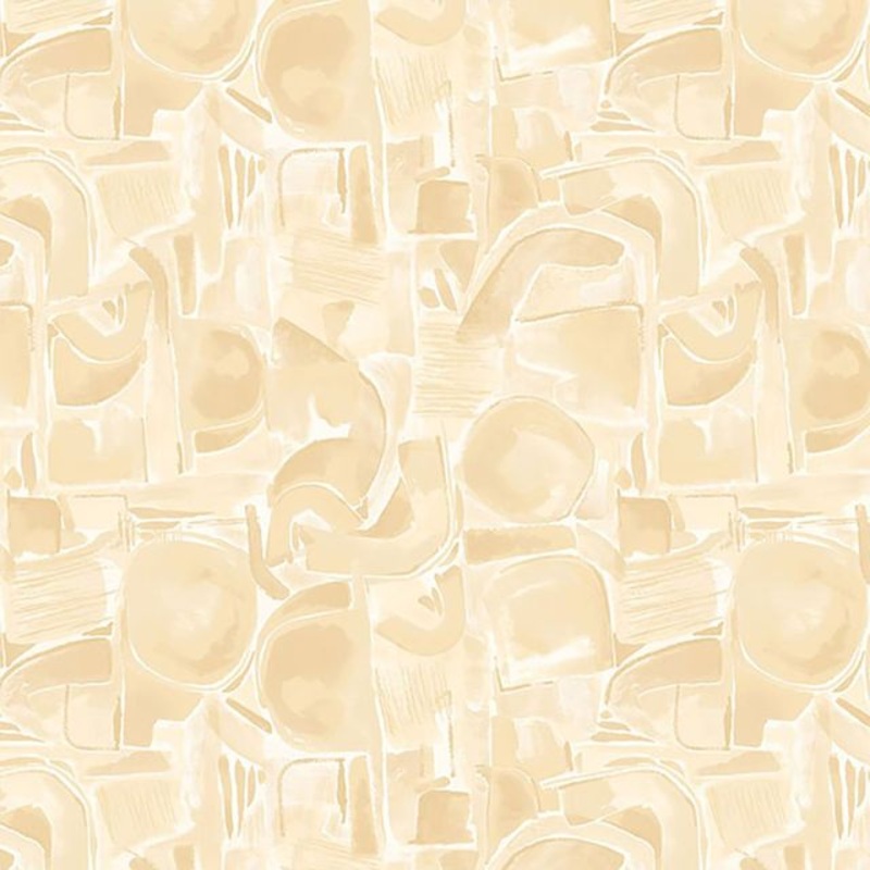 Spectral 118" Wide Backing Abstract Shapes Tonal Ivory Cream Satin Moon ...