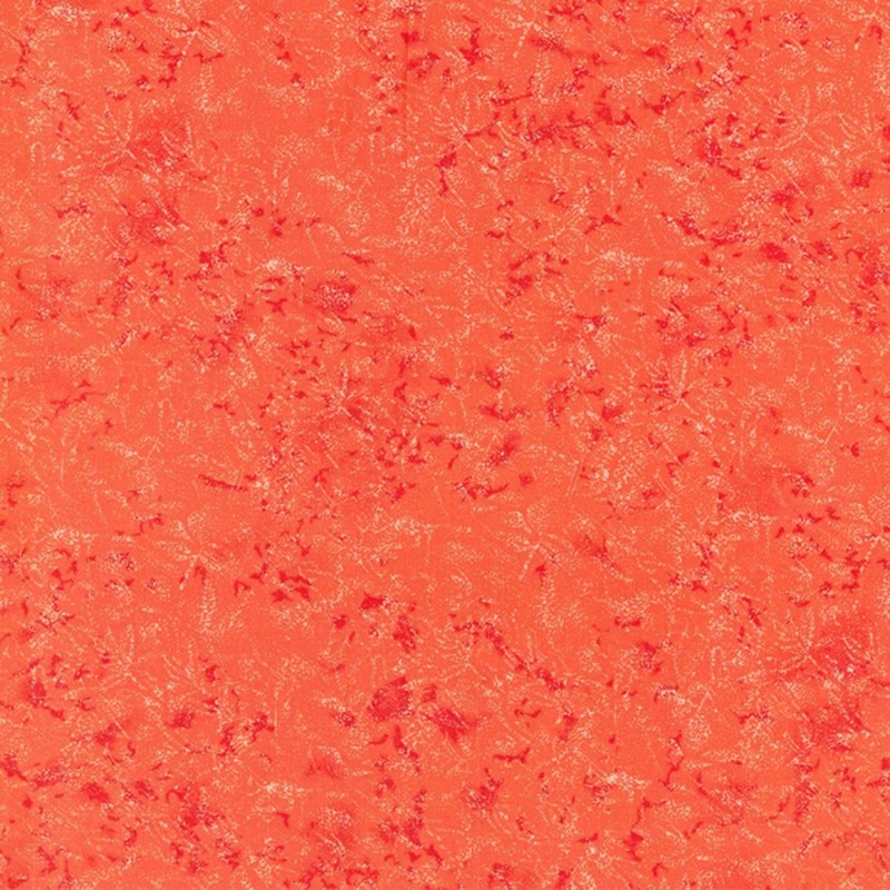 Fairy Frost Clementine Orange Pearlized Metallic Michael Miller Cotton ...