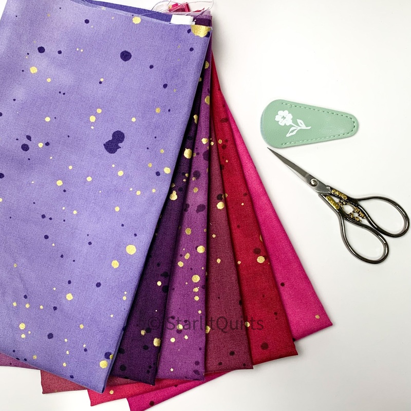 Ombre Galaxy Purple Fat Quarter Bundle 6 Prints - Colorful Quilting ...