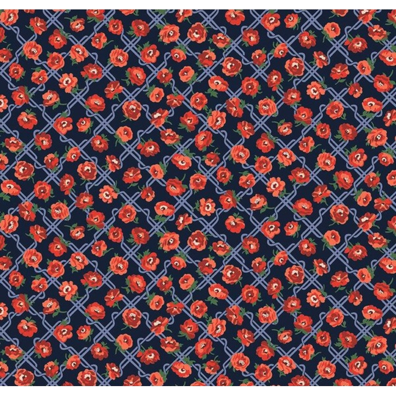Floral Nostalgia Rosemary Blooms A Fabric - Colorful Quilting Fabric ...