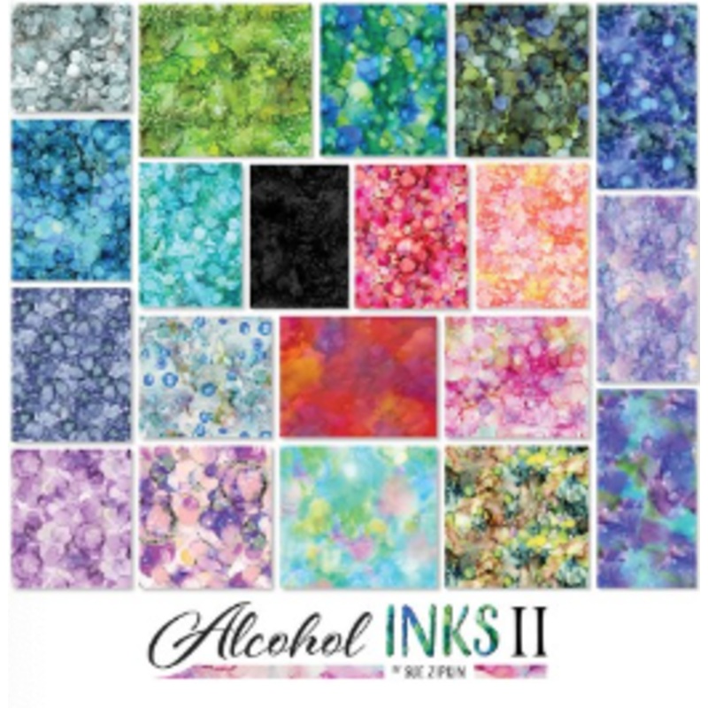 Alcohol Inks II Layer Cake - Colorful Quilting Fabric, Precut Fabric ...