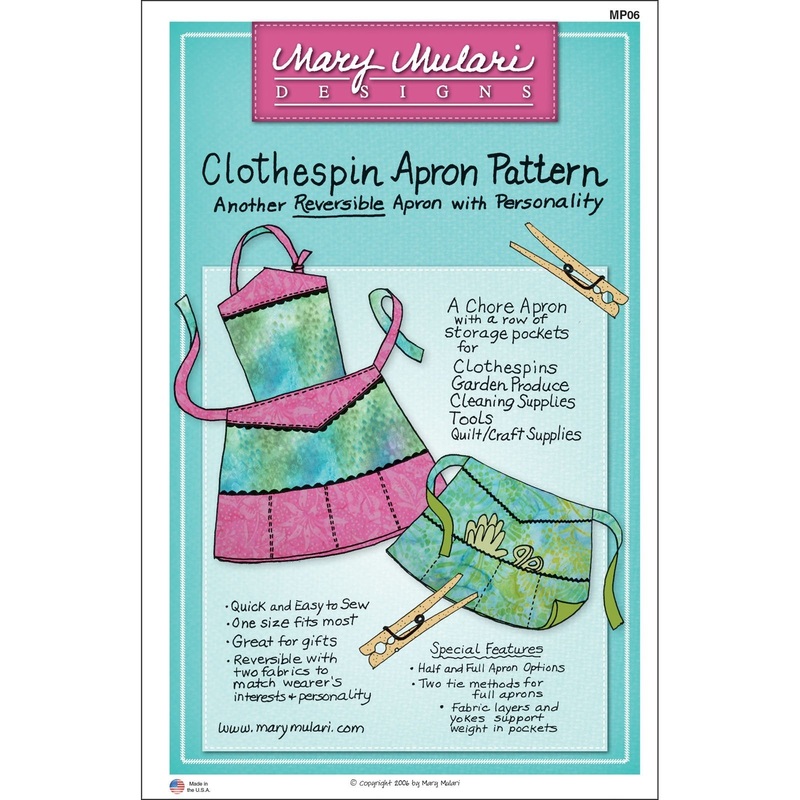 Clothespin Apron Pattern - Colorful Quilting Fabric, Precut Fabric, and ...