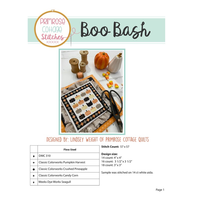 Boo Bash Cross Stitch by Lindsey Weight of Primrose Cottage Stitches ...