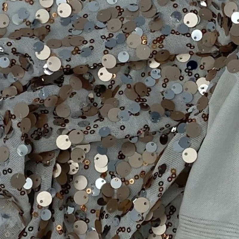 White | Sequin Polyester Mesh - Colorful Quilting Fabric, Precut Fabric ...