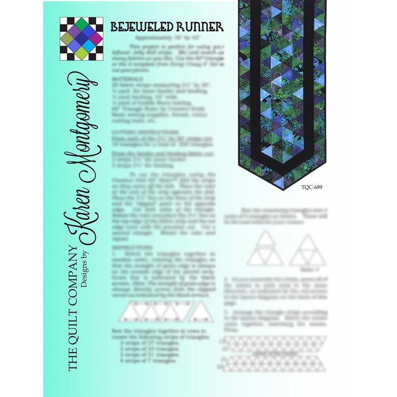 Bejeweled Table Runner Project Sheet - Colorful Quilting Fabric, Precut ...