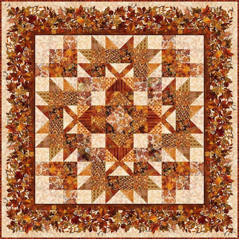 Falling Leaves Quilt Kit - Colorful Quilting Fabric, Precut Fabric, and ...