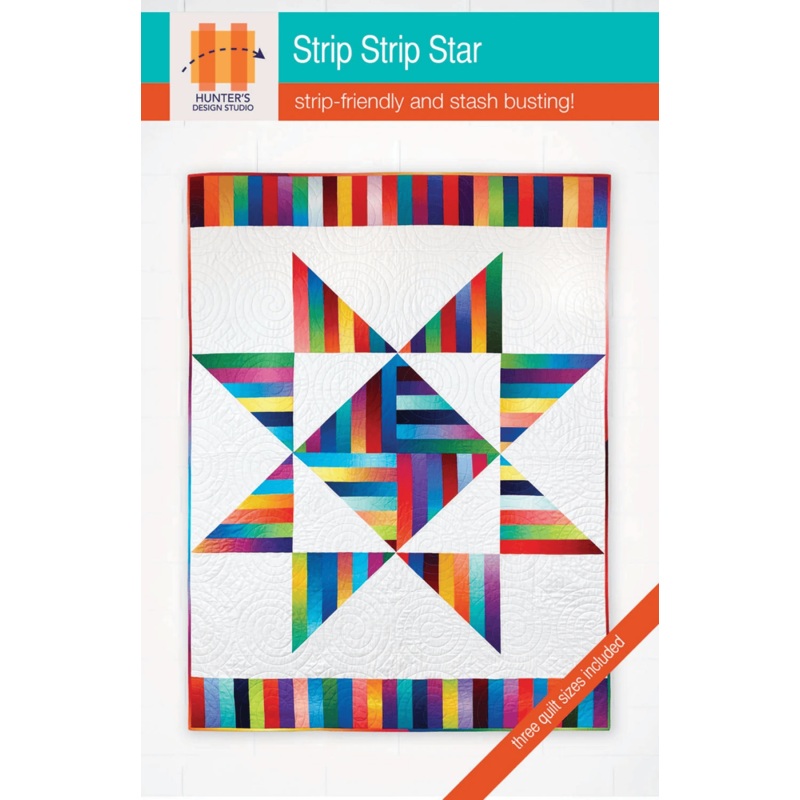 Strip Strip Star Quilt Pattern - Hunter's Design Studio - Colorful ...