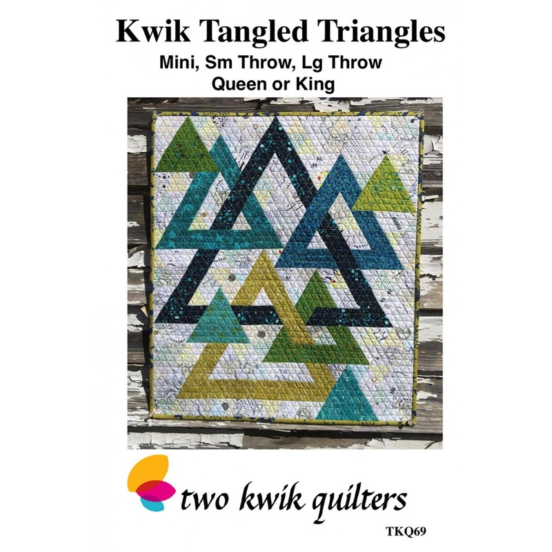 Kwik Tangled Triangle Pattern - Colorful Quilting Fabric, Precut Fabric ...